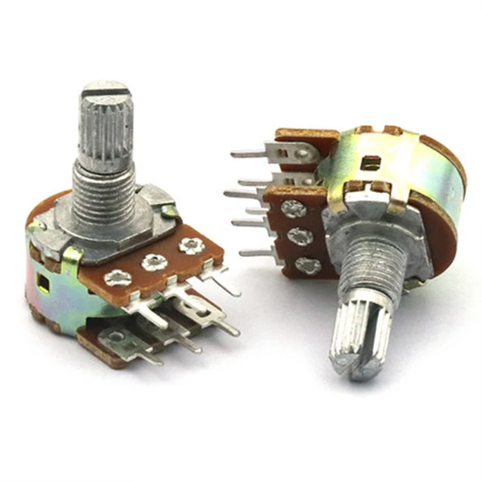 Double Dual Rotary Potentiometer Terminal 6 Pin WH148