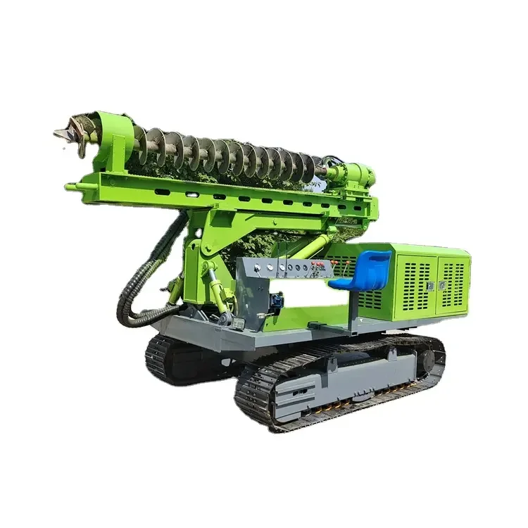 Crawler rotary screw pile driver hydraulic hammer piling machine for ...