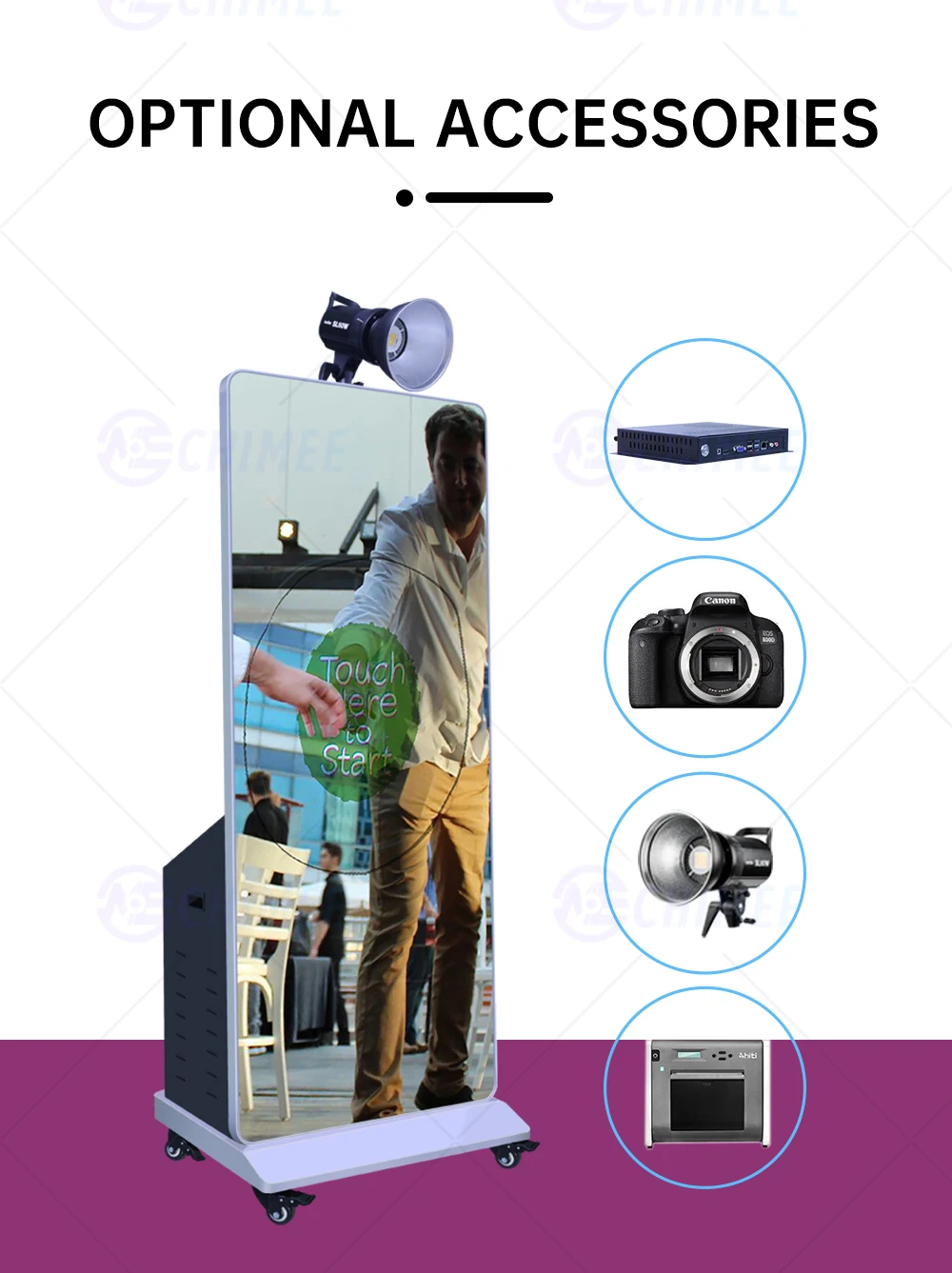 Magic Mirror Photobooth Printer Camera Mini Pc LCD 49 Inch Touch ...