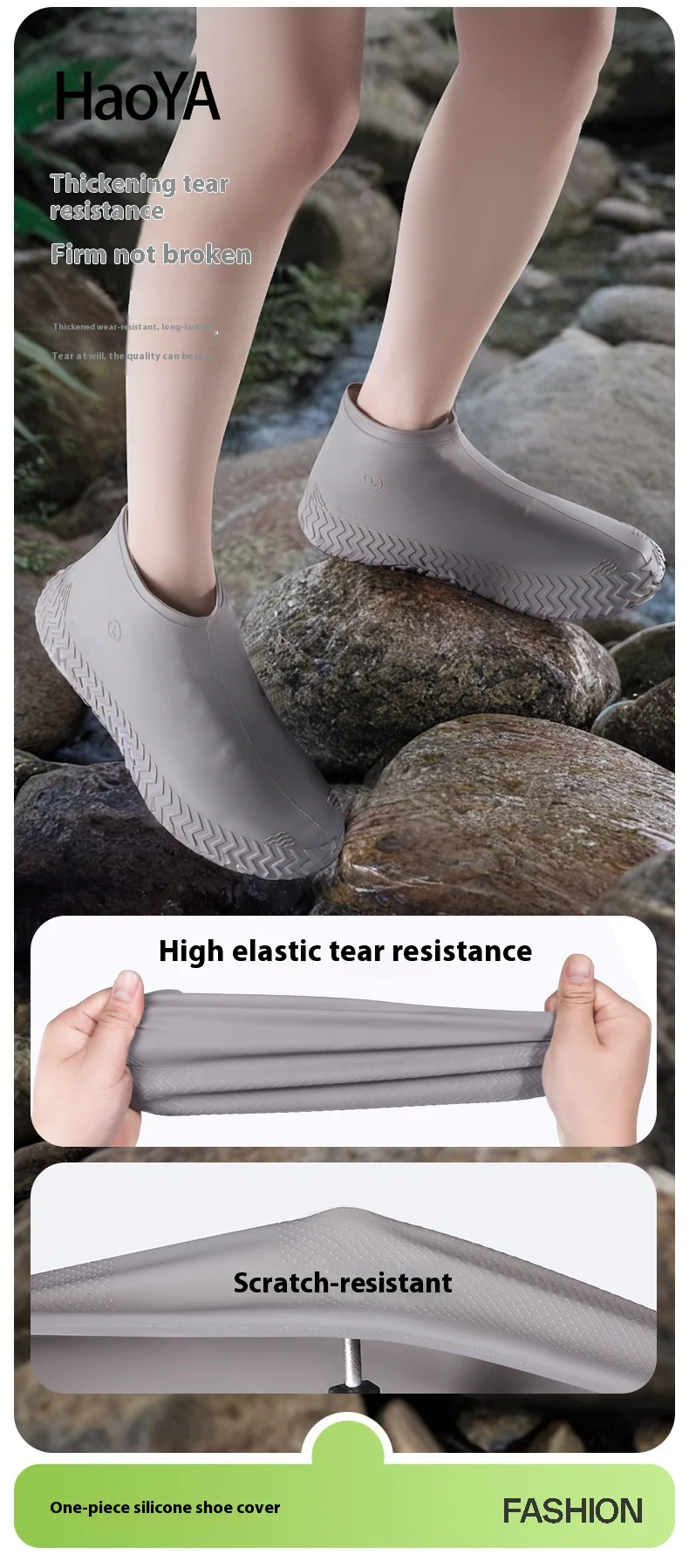 Waterproof Portable Durable Rain Boots Silica Gel Rain Shoes Essential ...