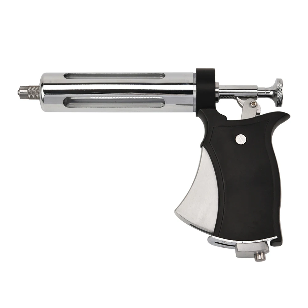 Veterinary Pistol - 50ml Black Metal Syringe for Diagnosis