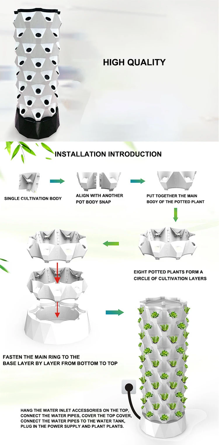 Indoor Hydroponic Growing Systems - Vertical Garden Pots