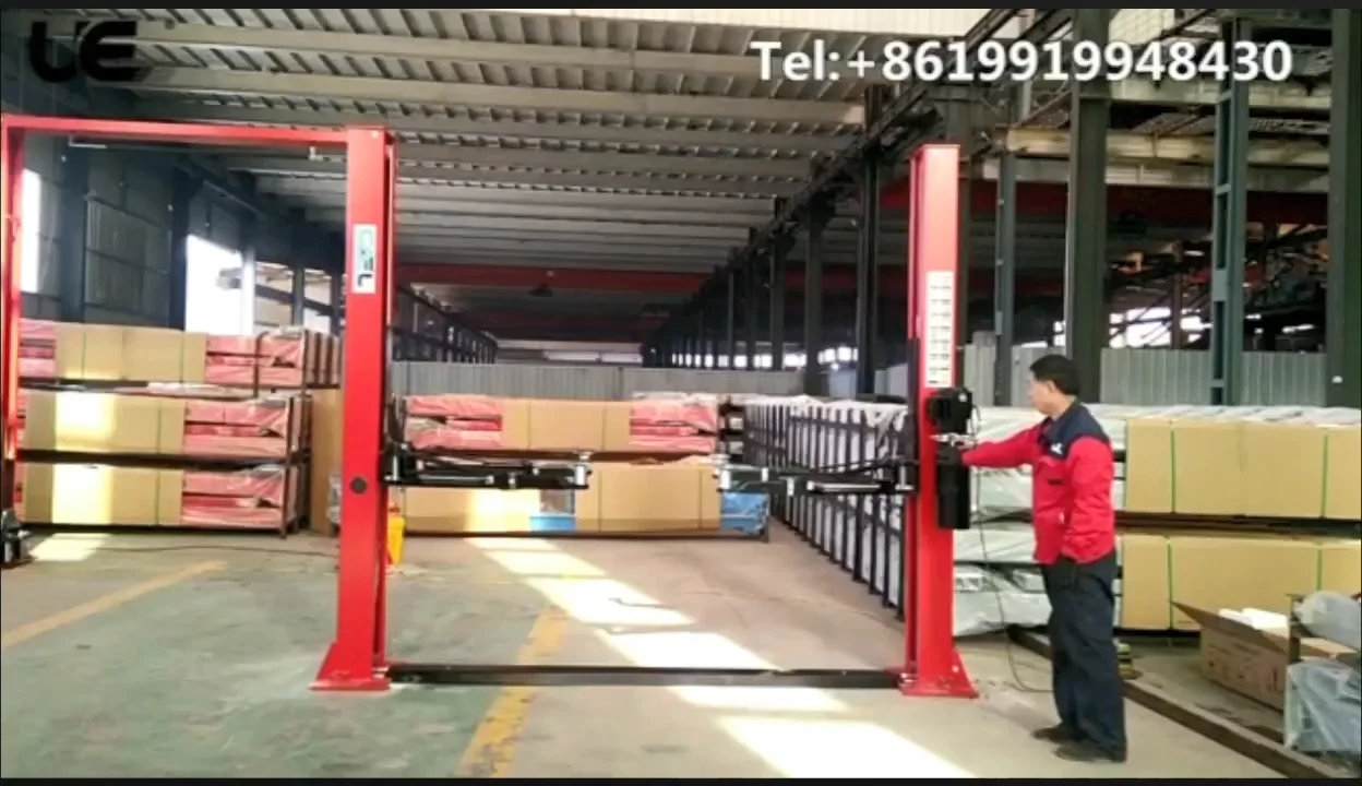 Ue-2p4t Floor Type Double Column Lift 2 Post Base Plate Car Lift Two ...