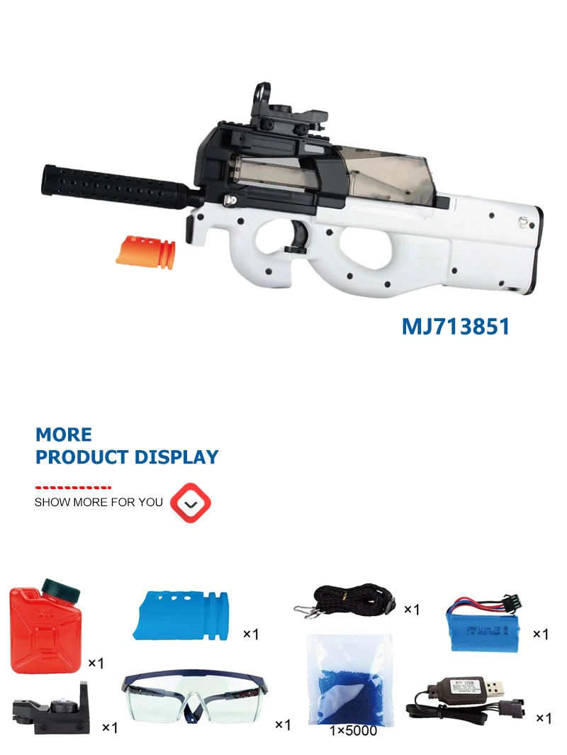 Hot Sale Electric Graffiti Water Bomb Bullet Gun P90