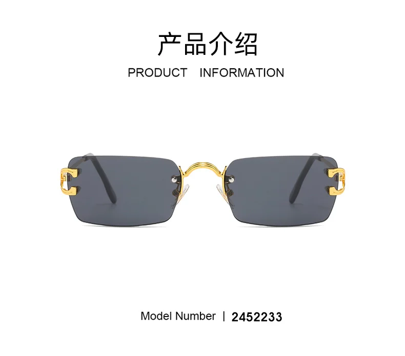 Mejores 2452233 Small Square Rimless Wooden Sunglasses 2022 New Custom ...
