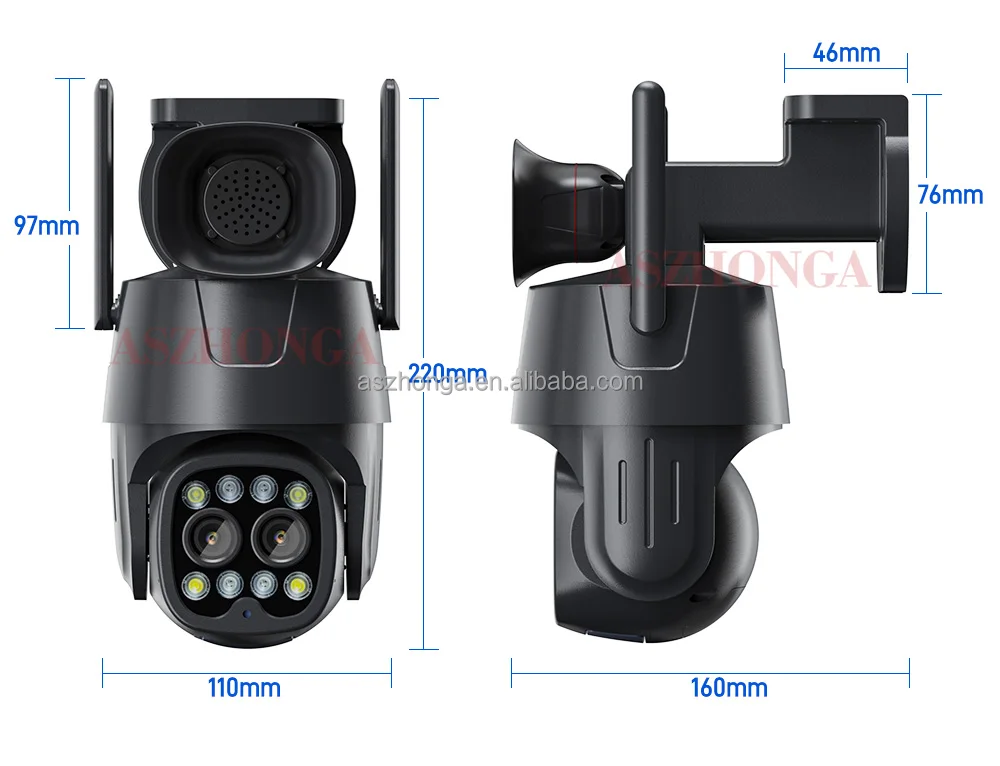 ASZHONGA 10X Zoom Camera - 4G 4MP/8MP Security Surveillance