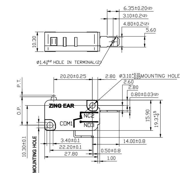 Snap Action Micro Switch 16(4)a 250vac U 5e4 25t125 Switch - Buy 25t125 ...