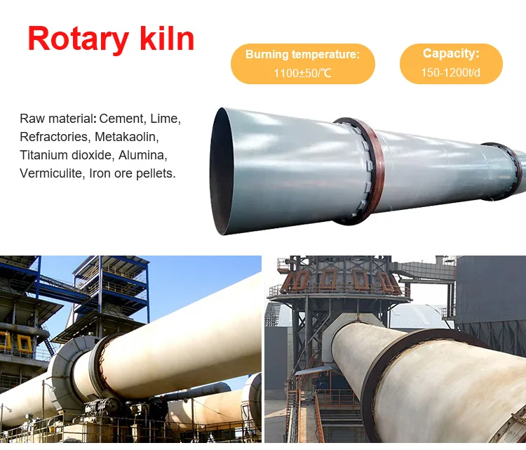 50tph Dry Drum Dolomite Clinker Calcination Rotary Kiln Line Cement ...