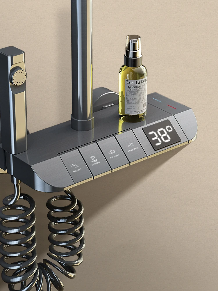 SINERMEI Digital Display Shower System - 4 Gear Thermostatic