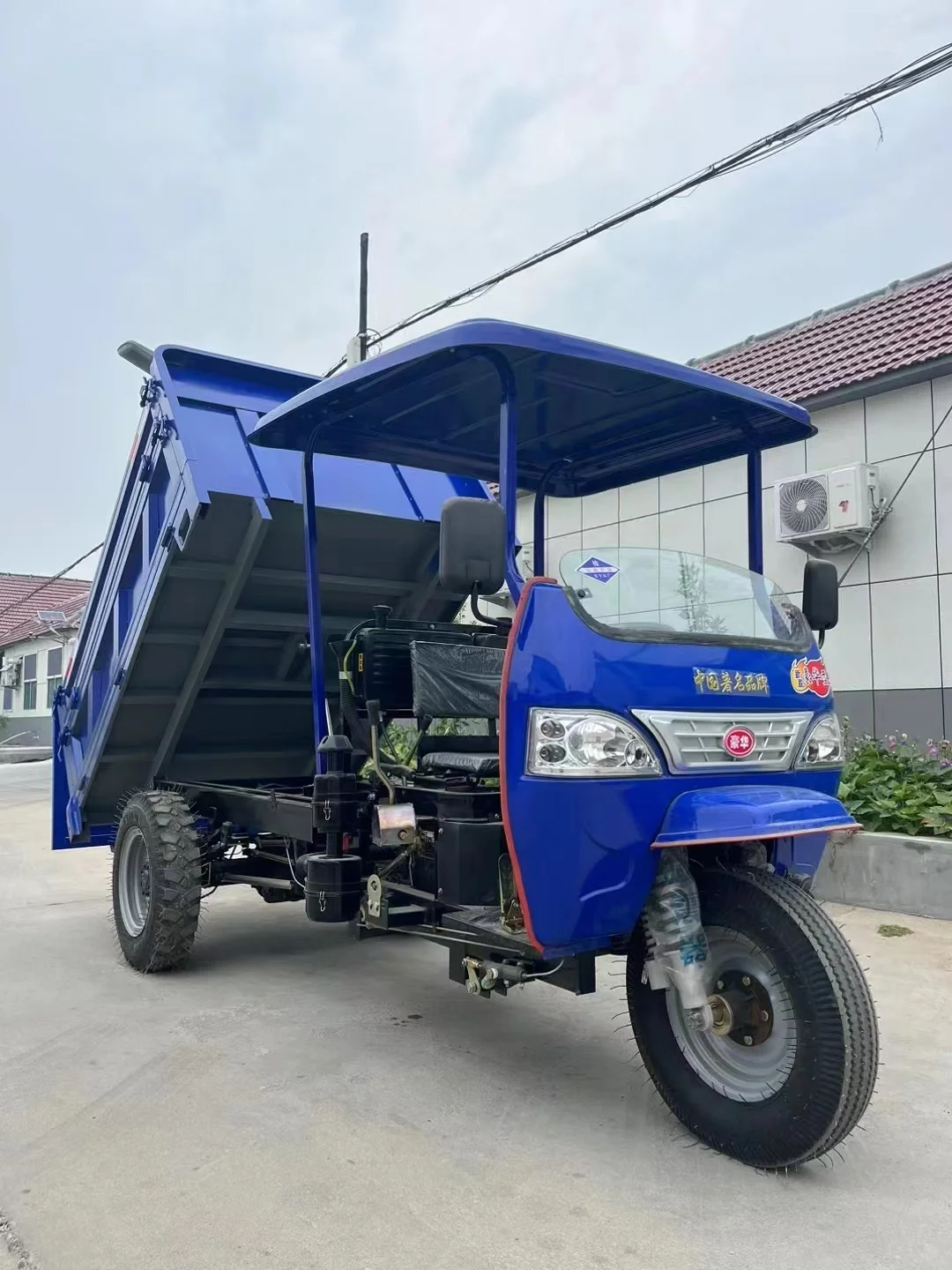 2 Axles 9 Wheel Motorized Tipper Cargo Tricycle/Double Rear Axle Nine ...