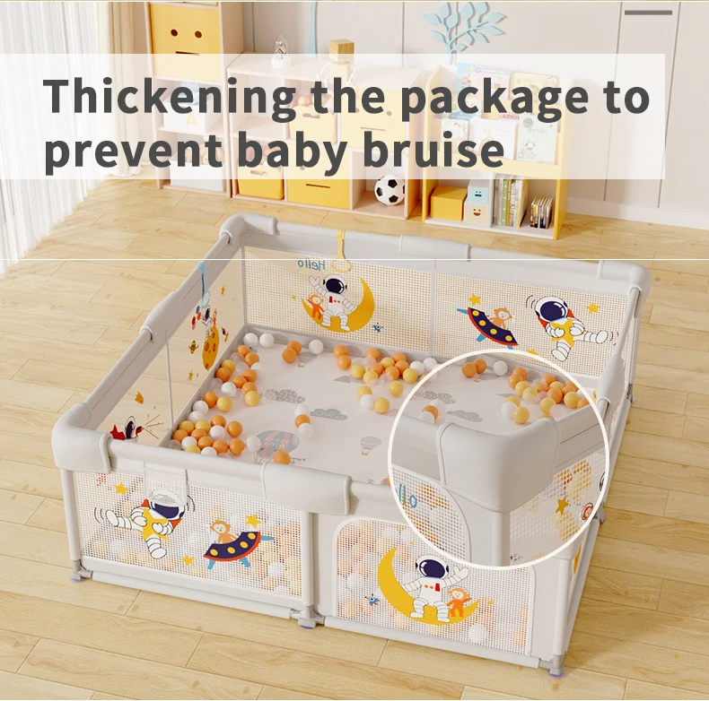 Baby Bed Rail Barrier Foldable Bed Fence Baby Playpen Crib Safety Fence ...