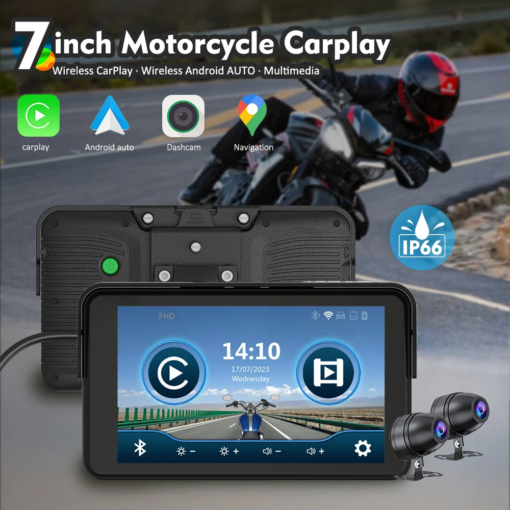 Karadar MT7001 - 7 Inch Motorcycle Carplay & GPS Navigation