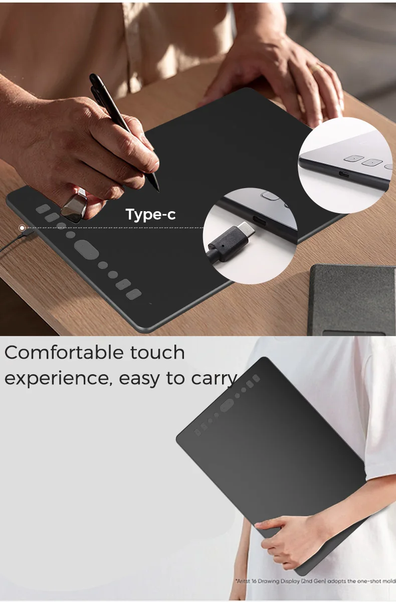 Jsk Paperless Drawing Tablet 10 Customized Keys Drawing Pad Pen Tablet ...