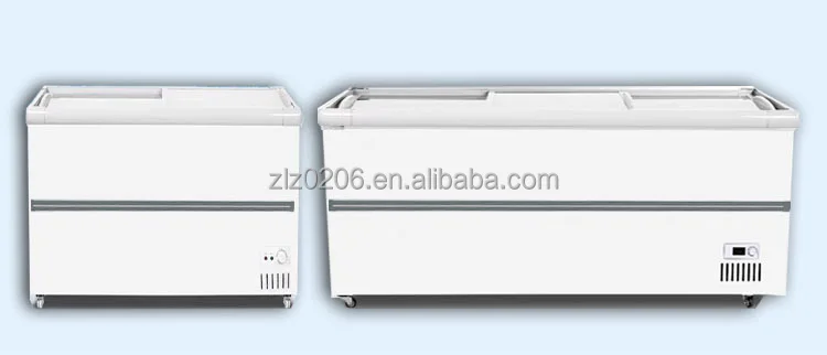 1000L Commercial Refrigeration Display Freezer Horizontal Deep Glass ...