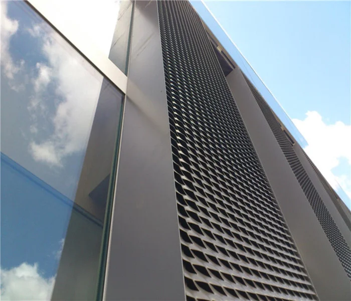 Building Stainless Steel Exposed Facade Cladding Expanded Metal Mesh ...
