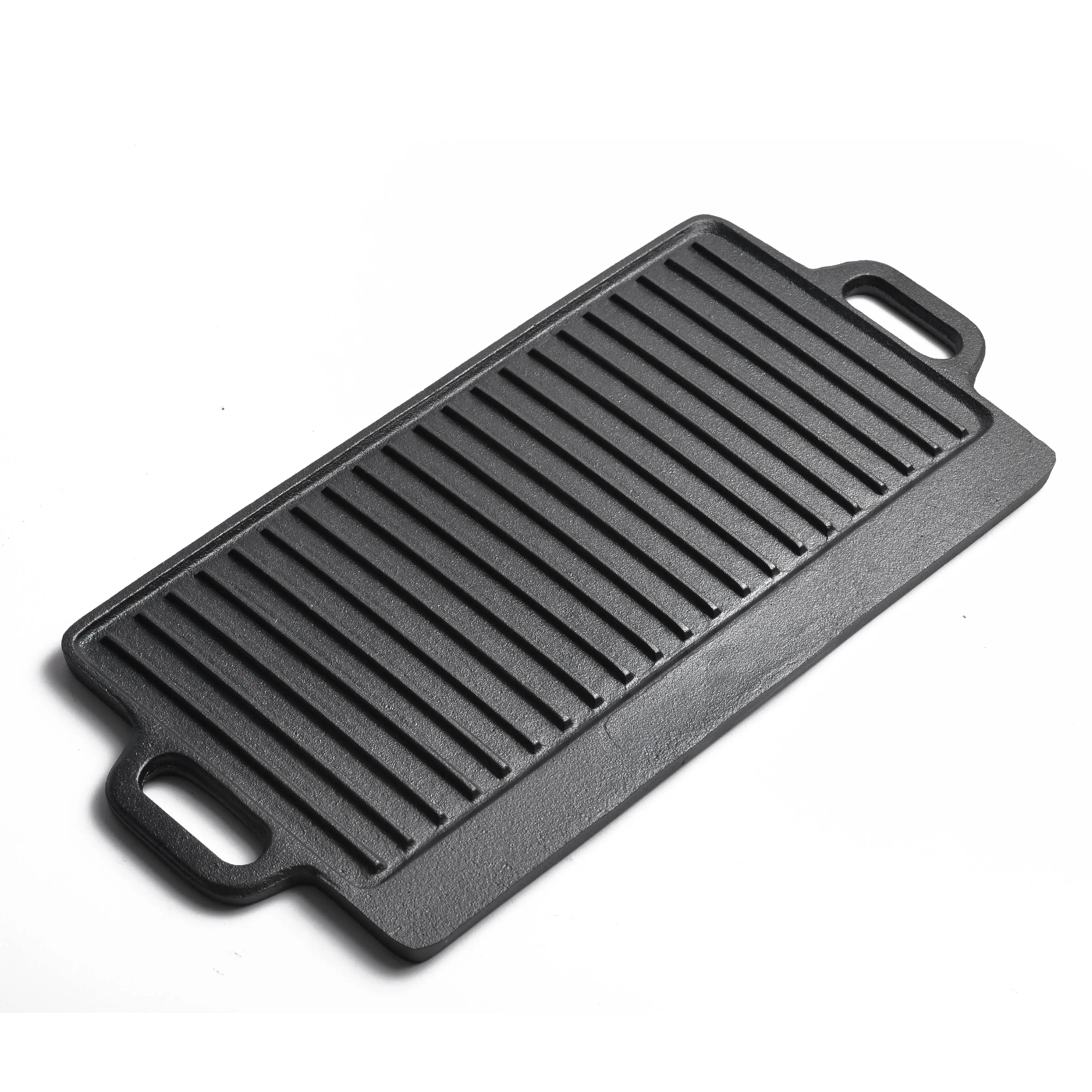 Cast Iron Cookware Griddle Bbq Reversible Grill Pan Plate Griddle Pan ...