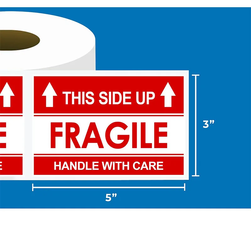 This Side up Arrow Handle with Care Warning Shipping Labels Strong ...