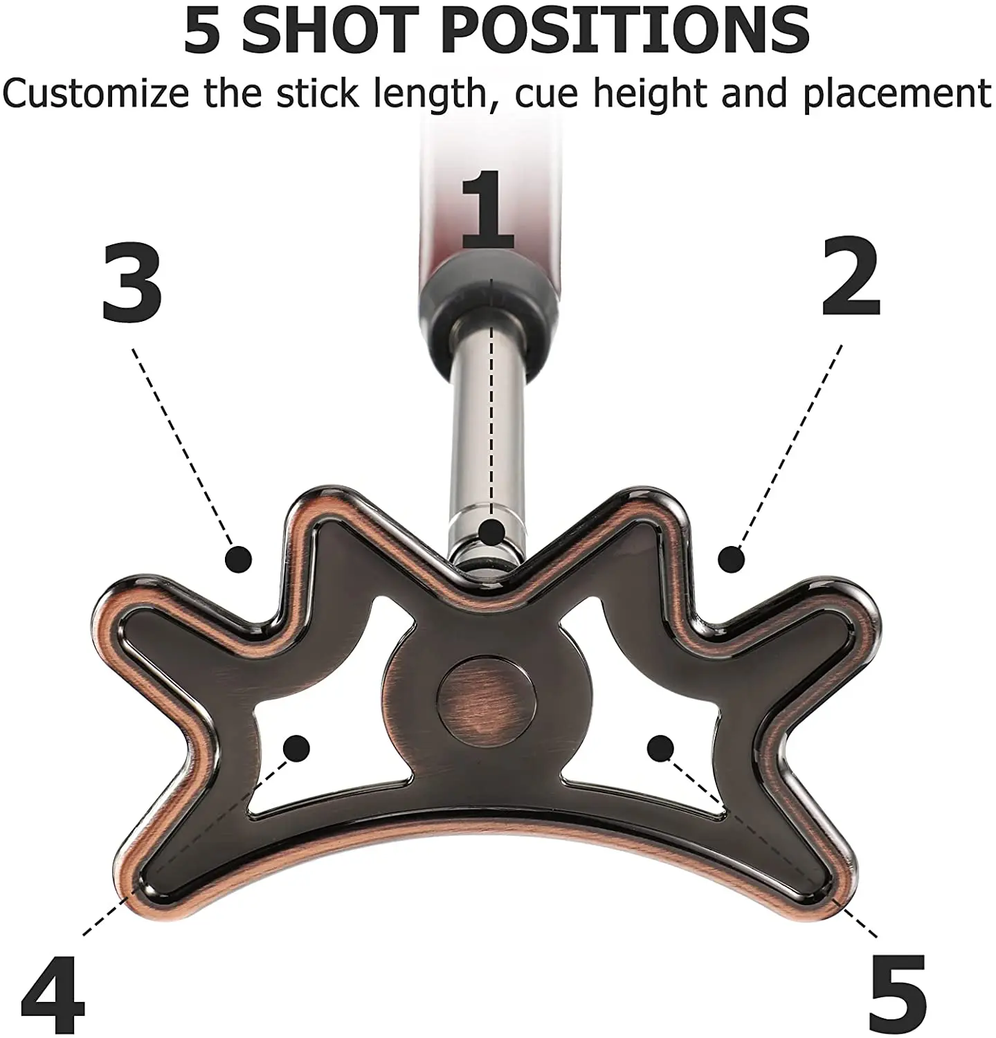 Retractable Billiards Pool Bridge Stick With Removable Bridge Head ...