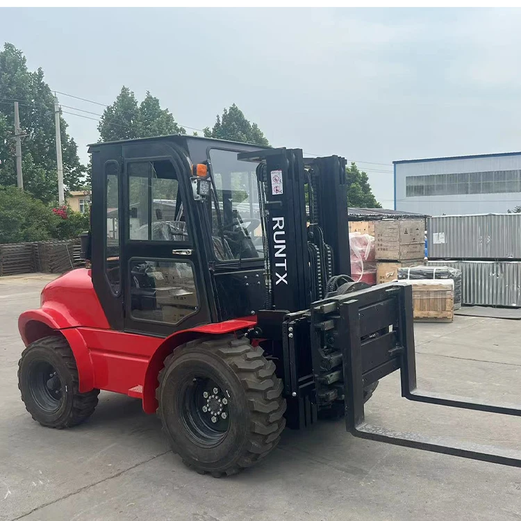 Forklift all rough terrain forklift with enclosed cabin