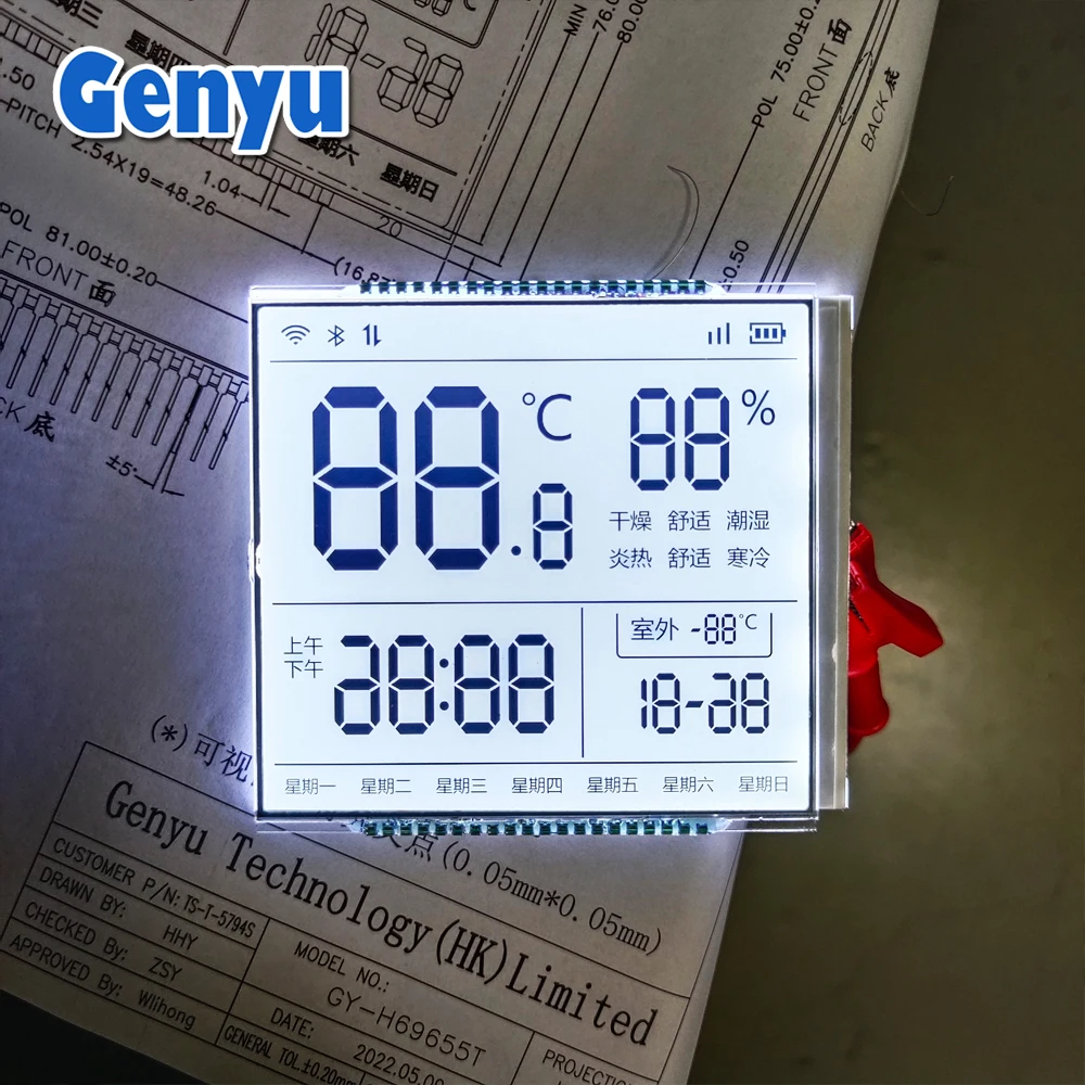 Oem Lcd Manufacturer China Factory Tn Htn Stn Va Custom Segment Lcd 8 ...