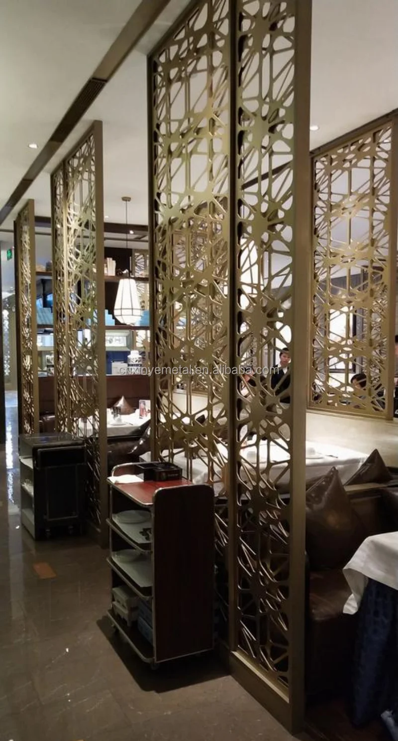 OEM CNC Laser Cut Aluminum Carved Partition Screen Panel for Hotels ...