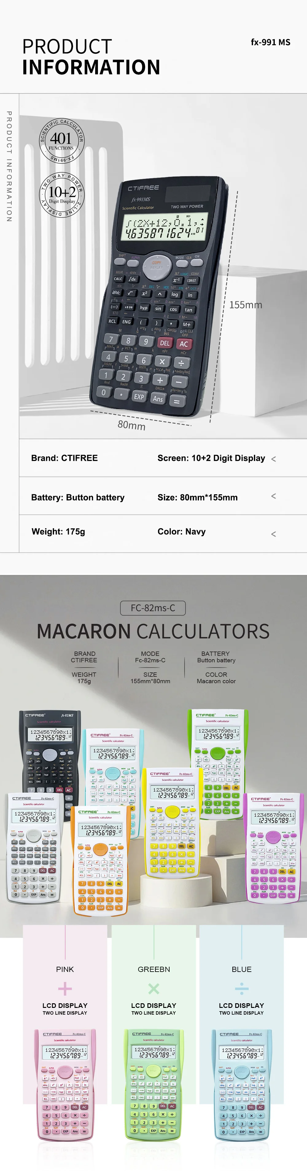 99 Ex Scientific Calculator Fx-911w Simple Calculate Cientifica ...