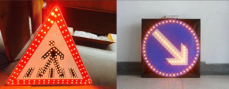 Guangan Road Safety Signal Board - Flashing LED Traffic Sign