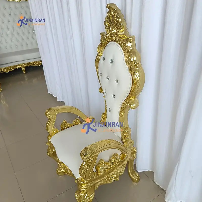 Modern New Design Luxury Wedding King Gold Throne Chairs Wedding Throne ...