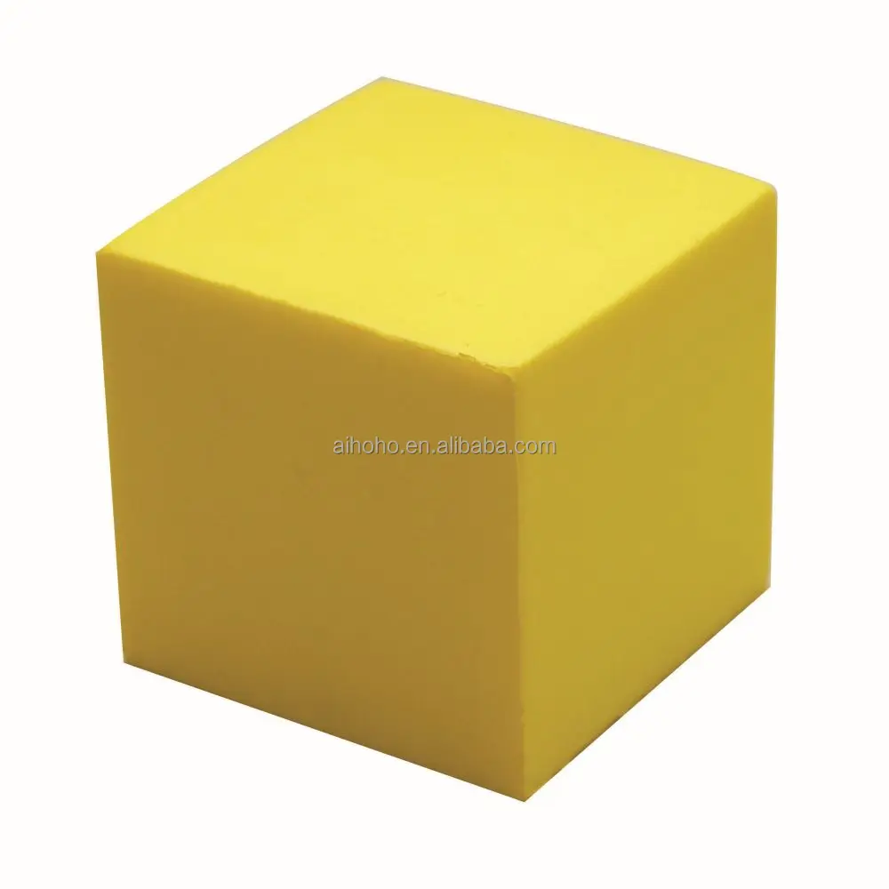Custom Logo Foam Stress Ball Cube - 65mm Promotional Gift OEM