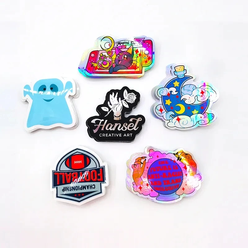Custom UV Resist Printing Logo Label Die Cutting PVC Sticker Self ...
