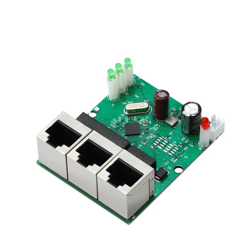Oem Industrial Grade Network Switch Board 3 Port 100 Mbps Switch Ethernet Gigabit Module/ Pcba ...