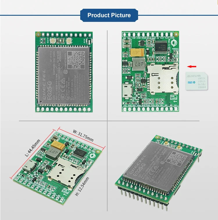 Quectel EG25GGB LTE CAT4 Global Band Development Boards