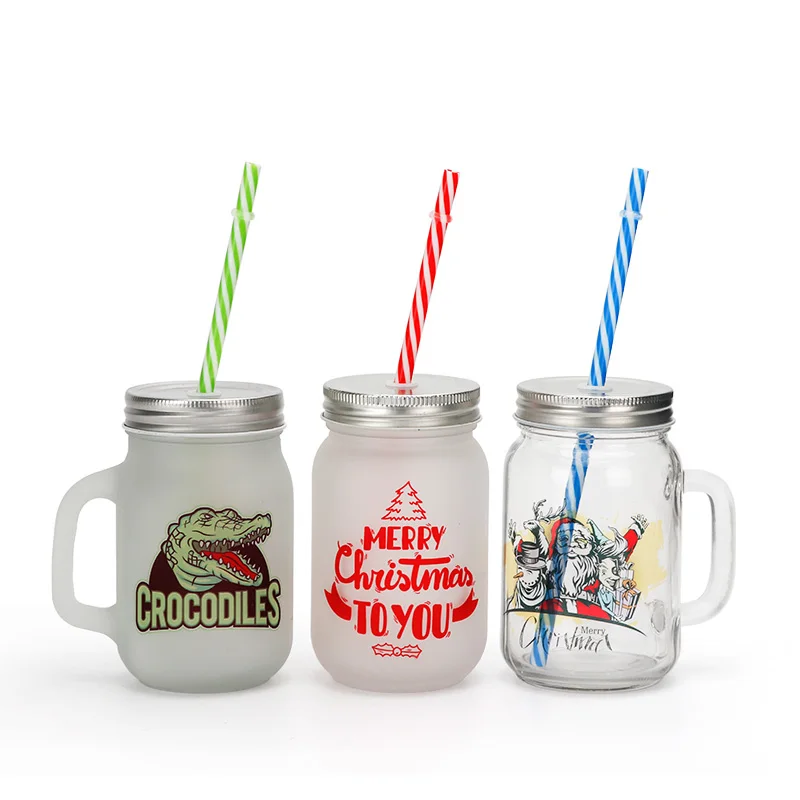 Rubysub 12 Oz Wholesale Matte Glass Sublimation Mason Jars Cup With Lid ...