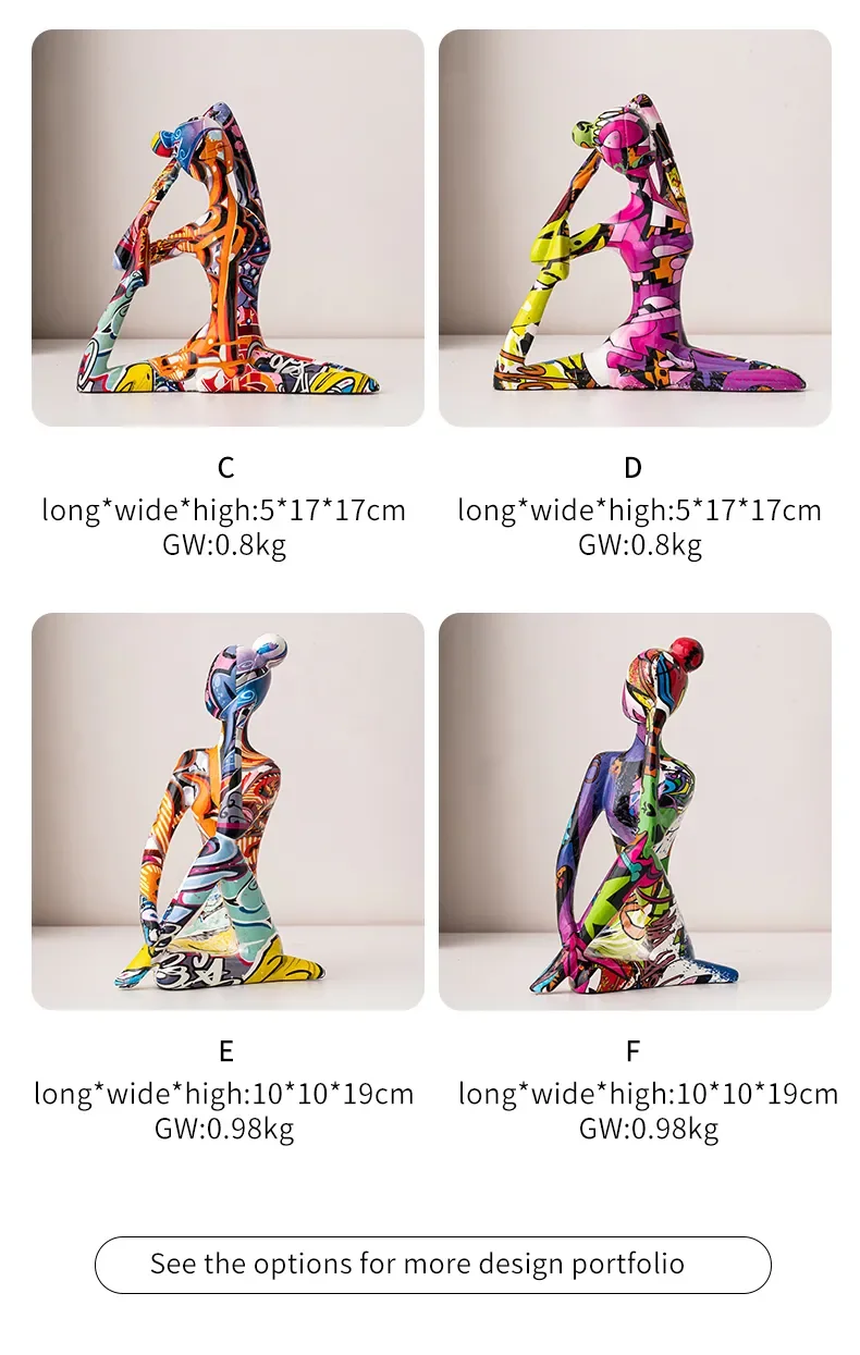 Painted Figure Figurines - Elegant Home Decor Solutions