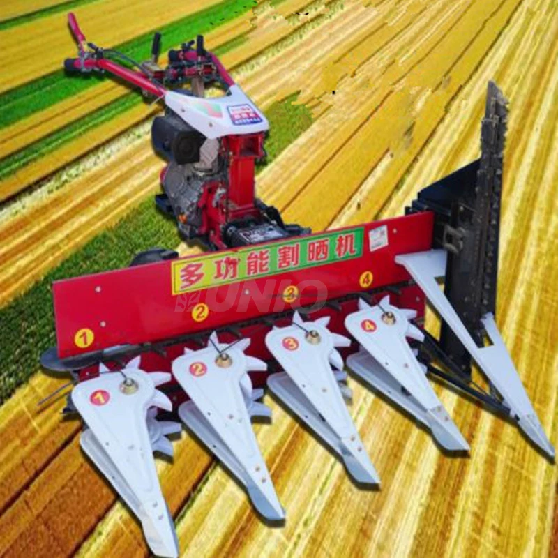 Multifunctional Walking Tractor Mounted Mini Harvester Rice Wheat ...