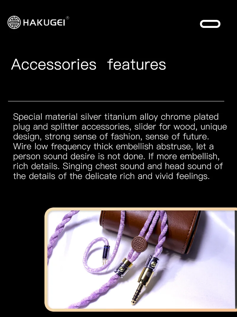 HAKUGEI Purple-peace Litz 7N Microcrystal Copper Cable with Fibre Net ...