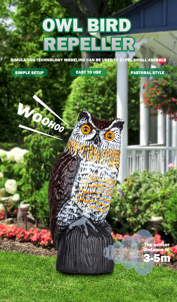 Ningbo Eco-friendly Plastic Motion Sensor Bird Dog Cat Bird Scare - Buy ...