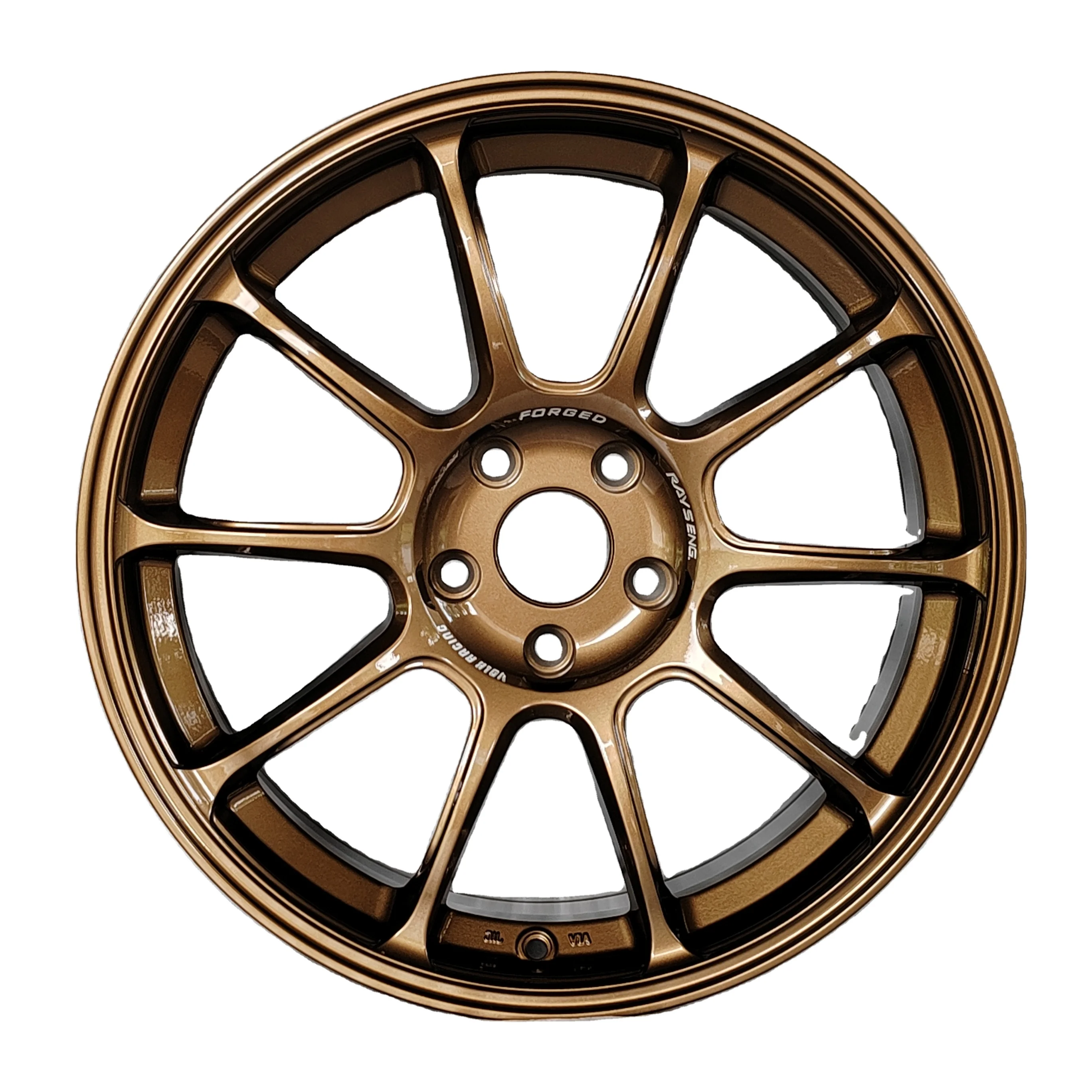 18 Inch 5 Hole Aluminium Alloy Car Rims Alloy Wheel Glossy Bronze Color ...