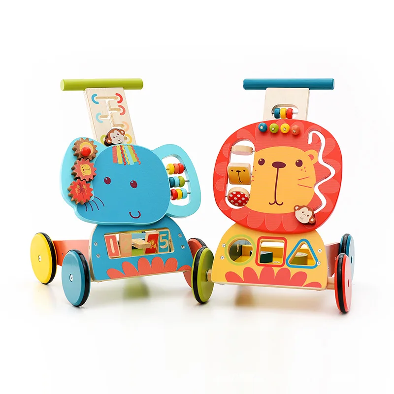 Educational Plywood Mdf Multifunctional Lion Cart Wood Baby Toy - Buy ...
