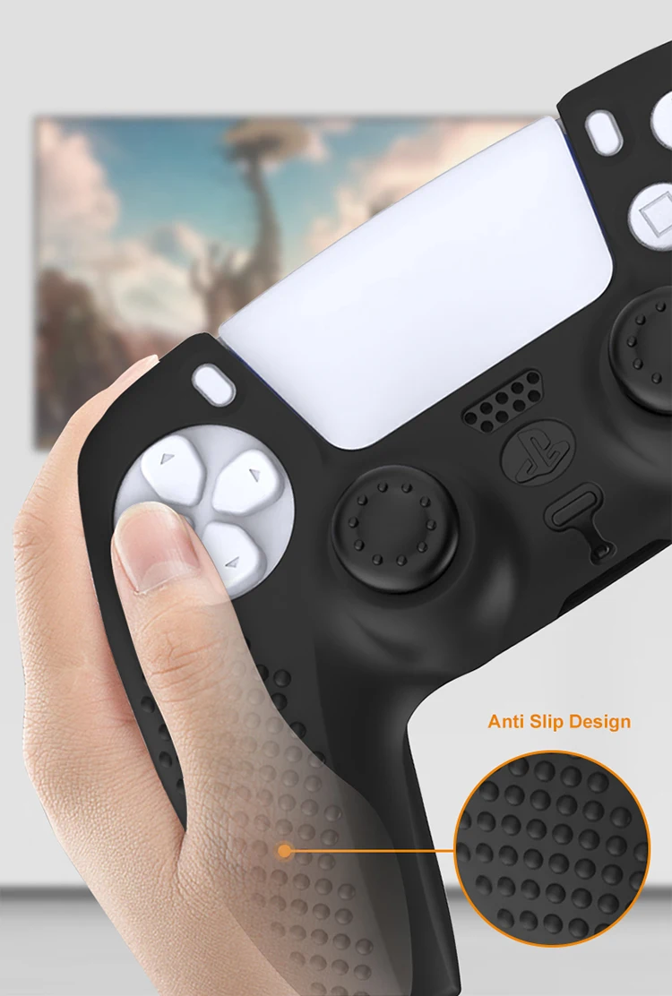 PS5 Accessories 10 in 1 Handle Silicone Protective Cover Set Rocker ...