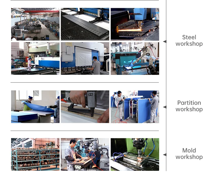 Modular Office Table Double Workstation Desk with MFC Surface and Iron ...