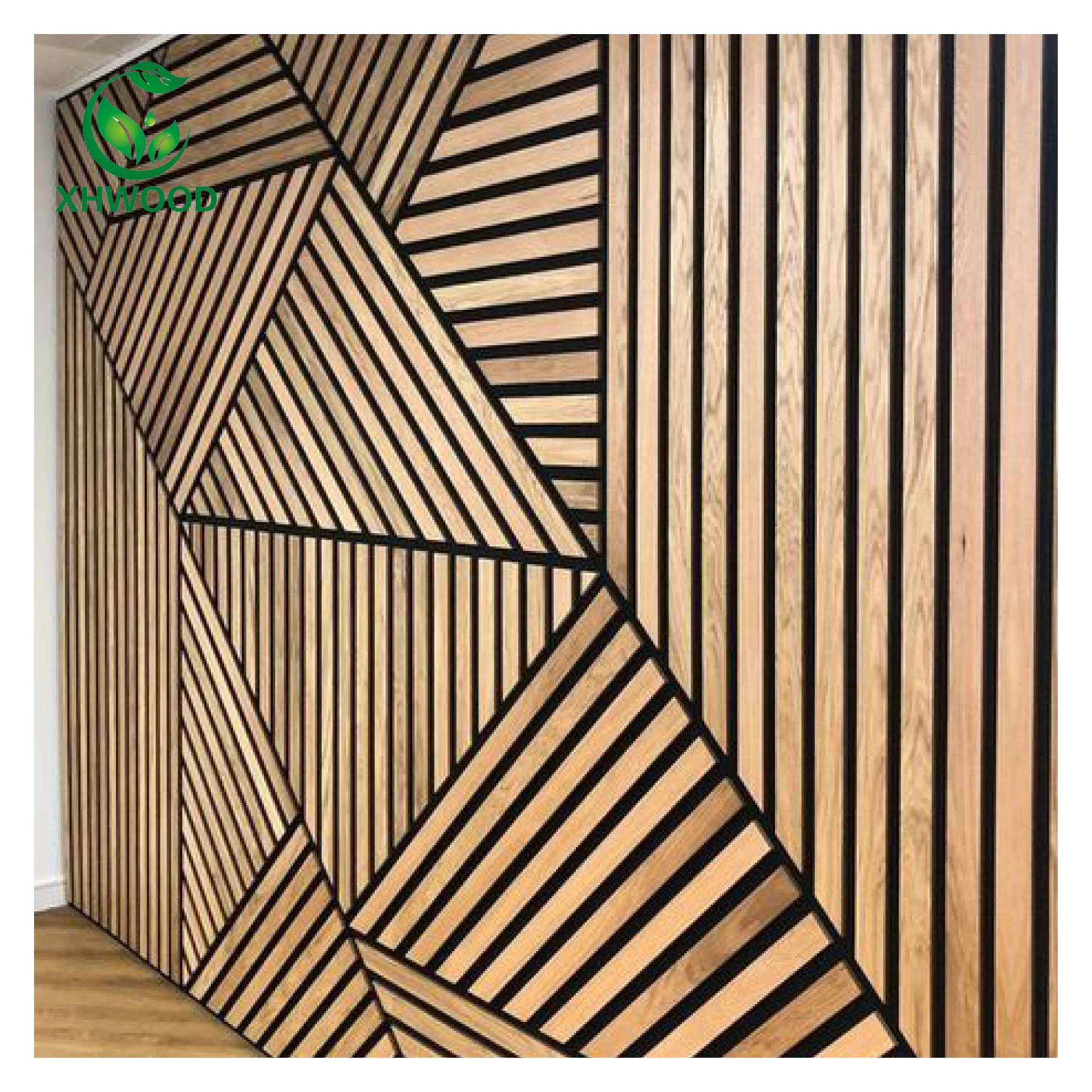Wave Acoustic Wood Wall Panels Soundproof Polyester for Studio ...