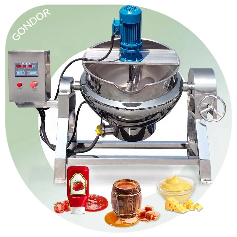 Gas Heat Chicken Ketchup Candy Paste Cook Mixer Machine / 500 Lit 200l ...