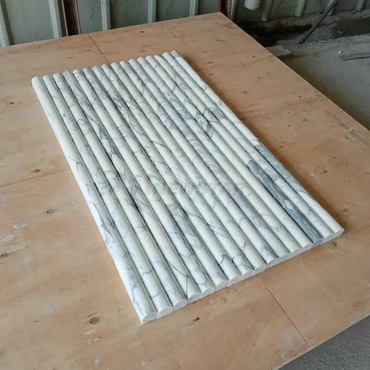 Interior Wall Outdoor Flute Marble Stone Round Flexible Fluted Panel ...