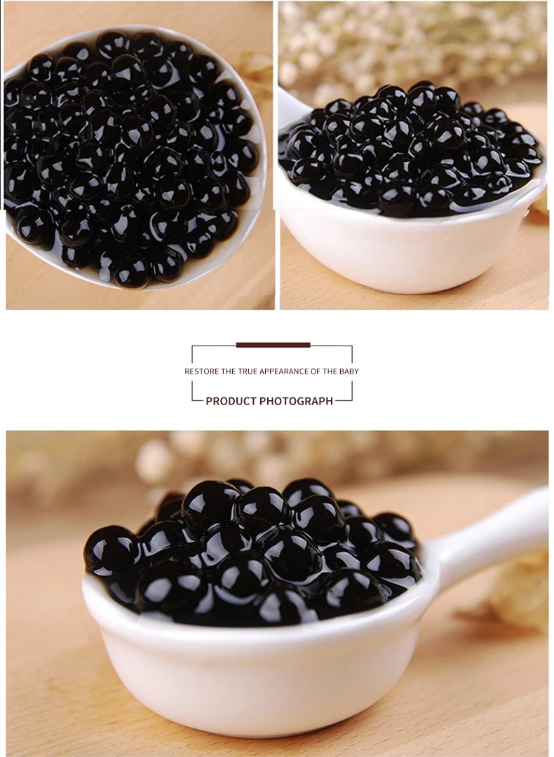 1kg Black Tapioca Pearl Balls From China Essential Milk Tea Ingredients ...