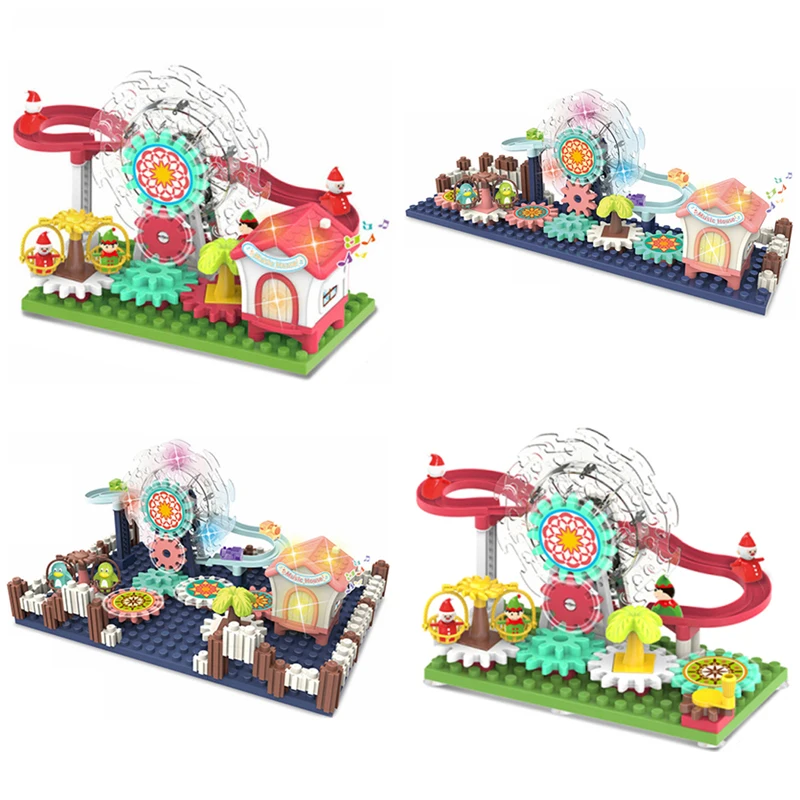 Educational Classic Montessori Building Blocks Sets Ferris Wheel Gear ...