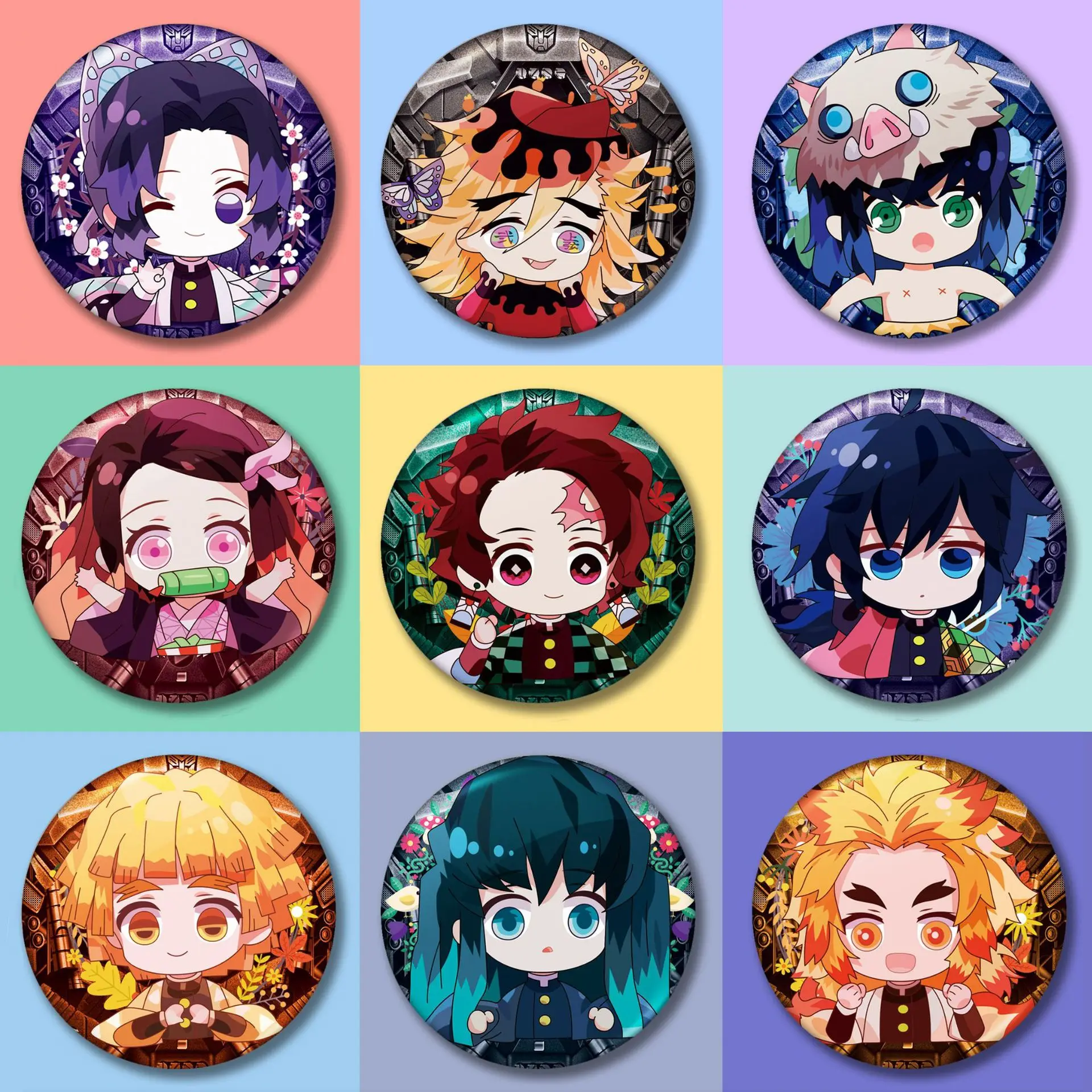 Demon Slayer Game Pin Cosplay Kimetsu No Yaiba Cute Design Brooch Gift ...