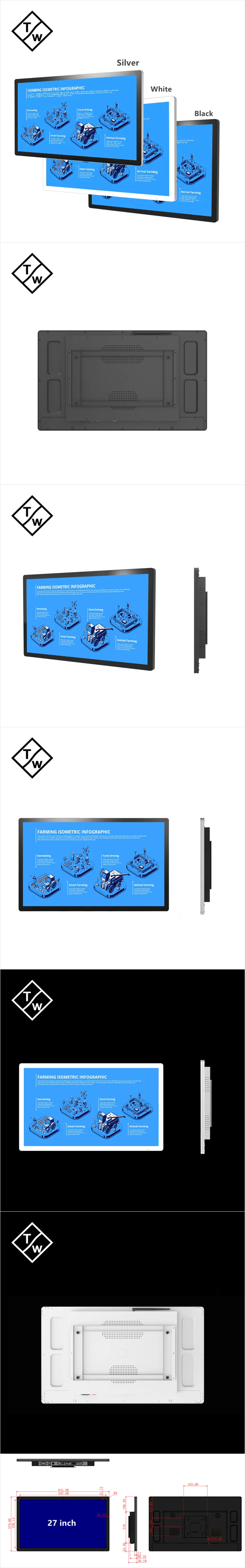 27 Inch Full Hd Ips Panel 60hz Capacitive Touch Open Frame Monitor For ...