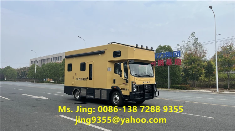 Modern Design HOWO Luxury RV 4x2 Automatic Caravan off Road Motorhomes ...
