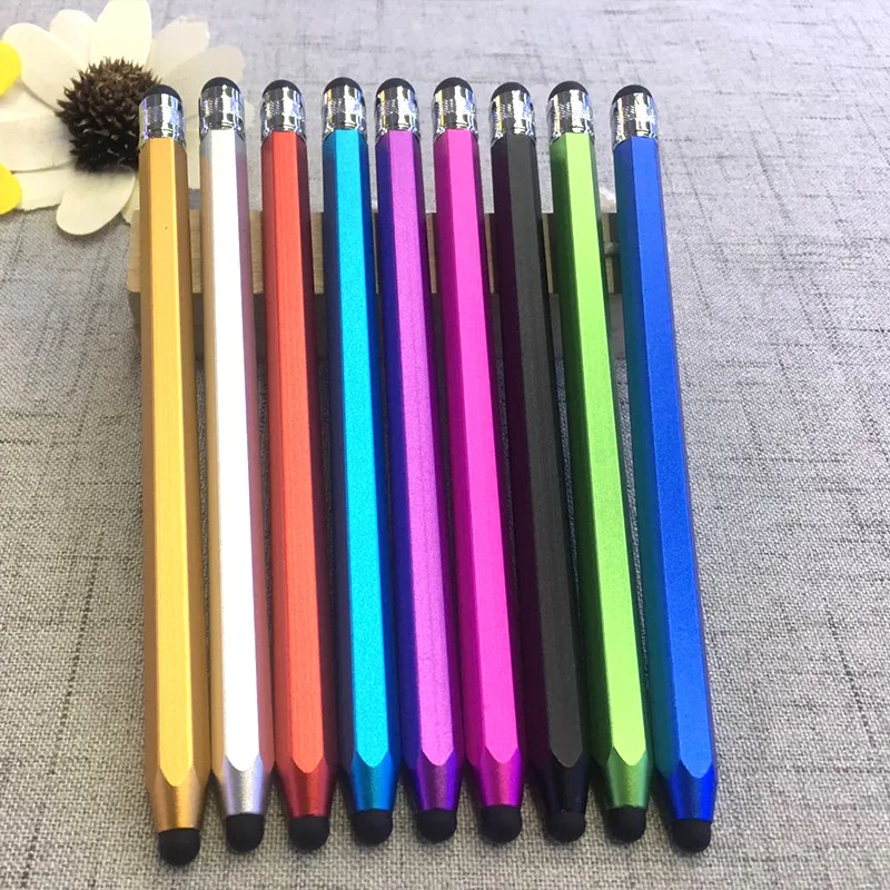 Hexagon Pencil Shaped Touch Pen - Double Replacement Rubber Tip